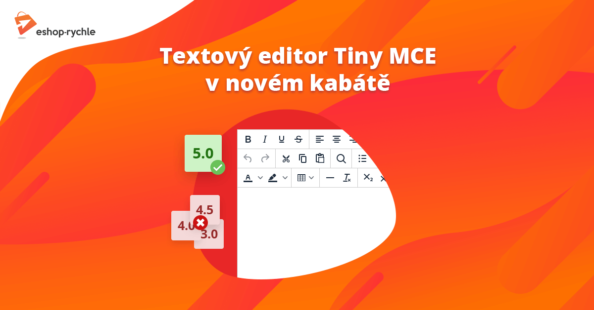 Textový editor Tiny MCE v novém moderním kabátě | Blog Eshop-rychle.cz