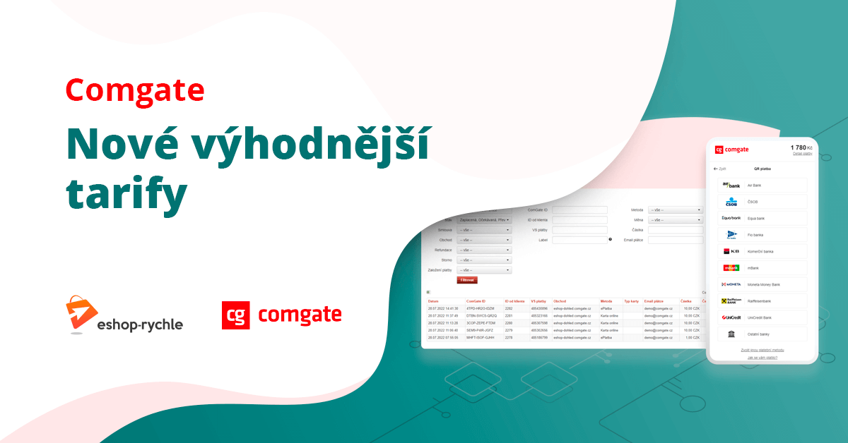 Comgate má nové tarify, jsou výhodnější a přehlednější | Blog Eshop ...