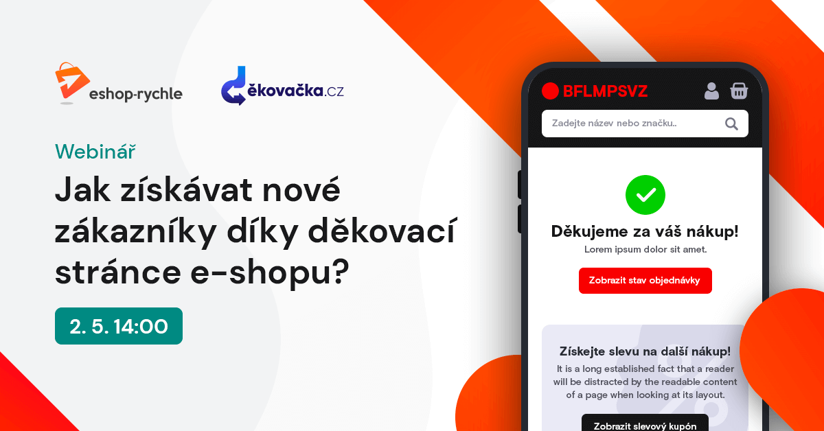 Jak získávat nové zákazníky díky děkovací stránce e-shopu? Záznam ...